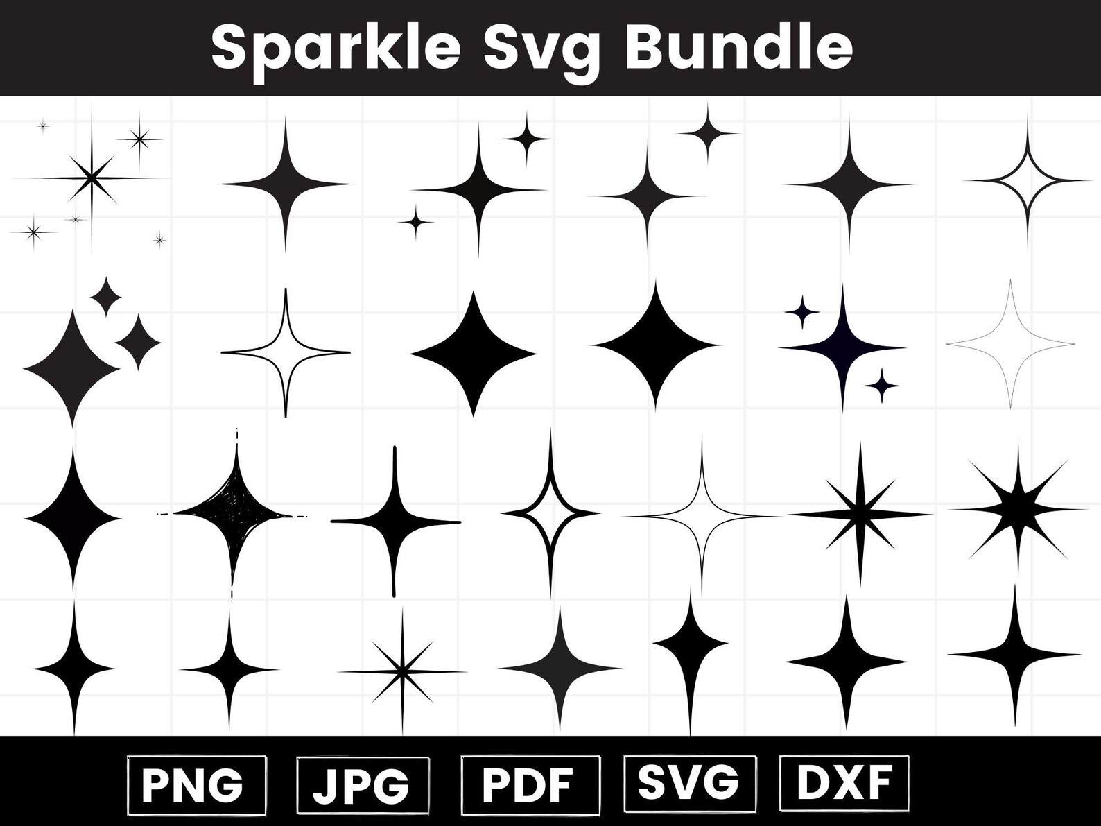 Sparkle Svg Bundle - Sparkle Png Bundle - Sparkle Clipart - Sparkle Star SVG Cut Files for ...