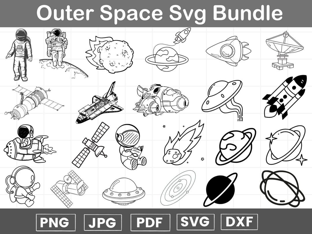 Outer Space Svg - Planet Svg - Galaxy Svg - Astronaut Svg - Solar ...