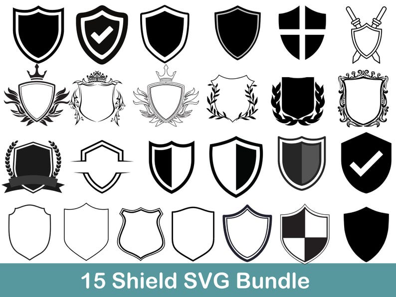 Shield SVG Files for Cricut - Shield SVG Bundle - Battle Worn Shield ...