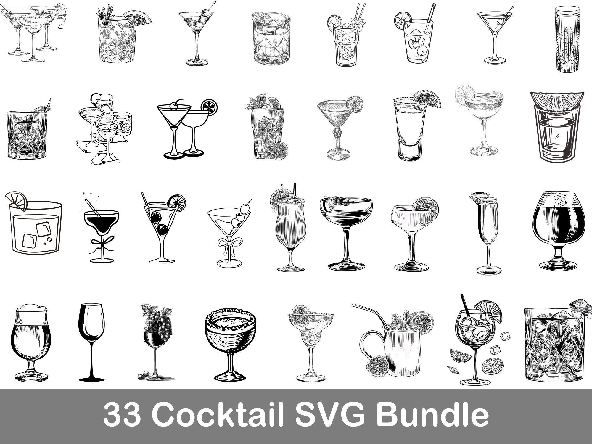 Cocktail SVG Bundle - Cocktail Vector - Cocktail Cut Files - Cocktails ...