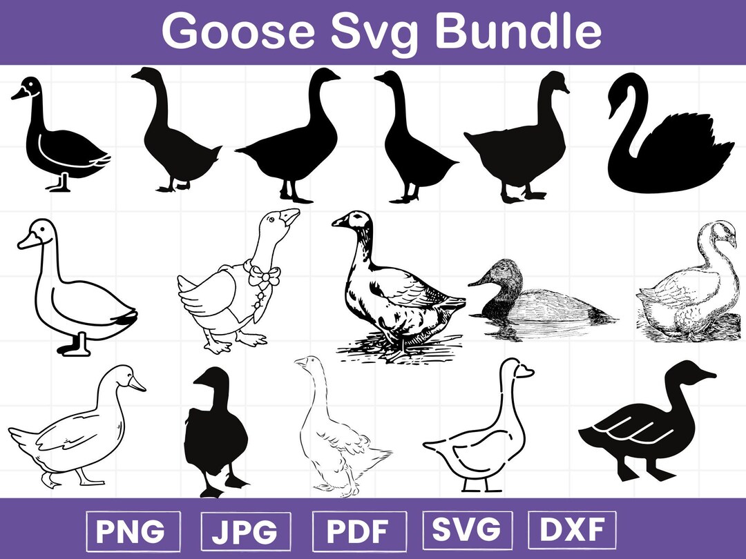 Goose Svg Bundle - Goose Clipart for Cricut - Goose Vector - Goose ...