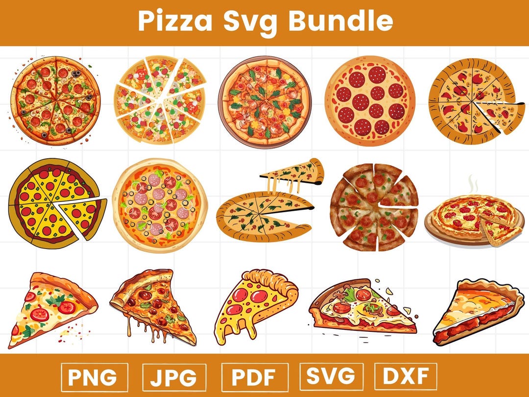 Pizza Svg Bundle - Digital Cut Fil - Commercial Use - Instant Download ...