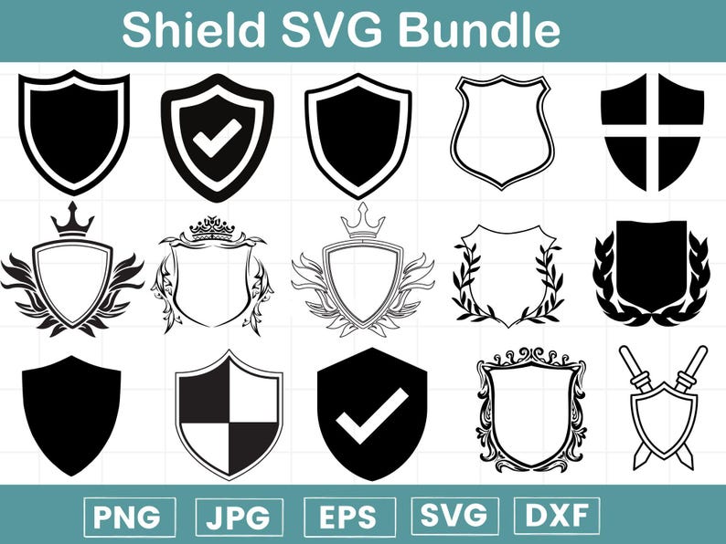 Shield SVG Files for Cricut - Shield SVG Bundle - Battle Worn Shield ...