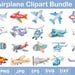 Airplane Clipart - Watercolor Air Transport Clipart - Blue Air ...