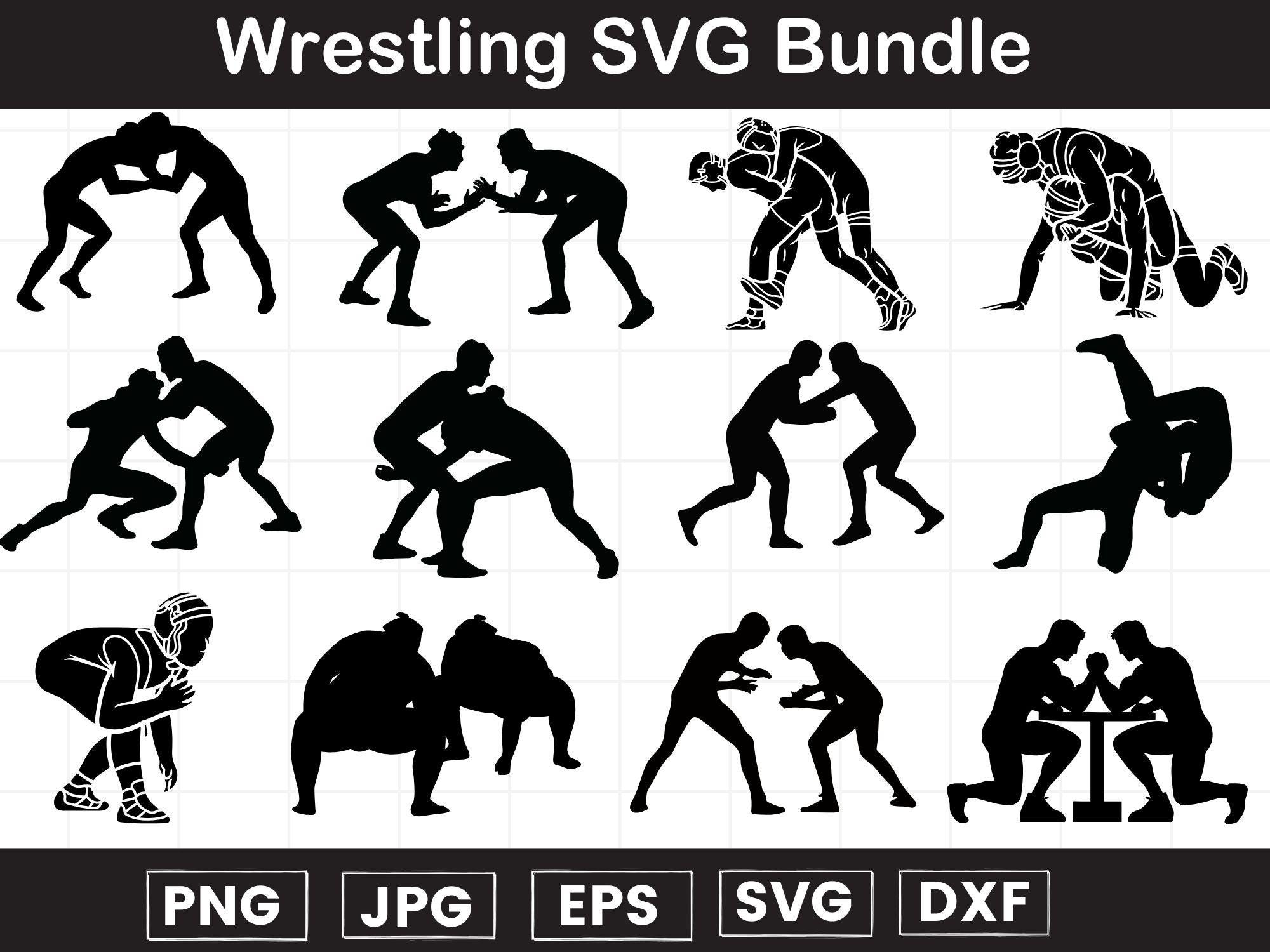 Wrestling Svg - Wrestler Svg - Wrestling Clipart Svg - Wrestling Cut ...