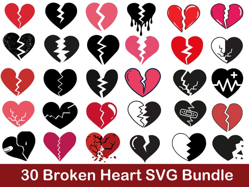 Broken Heart Svg - Heart Clipart Png - Broken Heart Clipart - Heart Svg ...