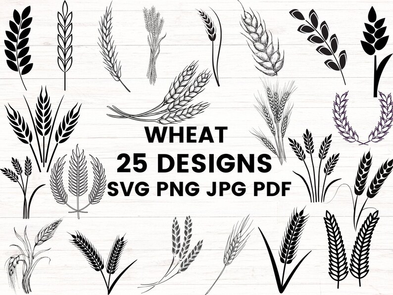 Wheat SVG/ Grain Svg/ Wheat Clipart/ Cut Files/ Cricut/ Silhouette ...