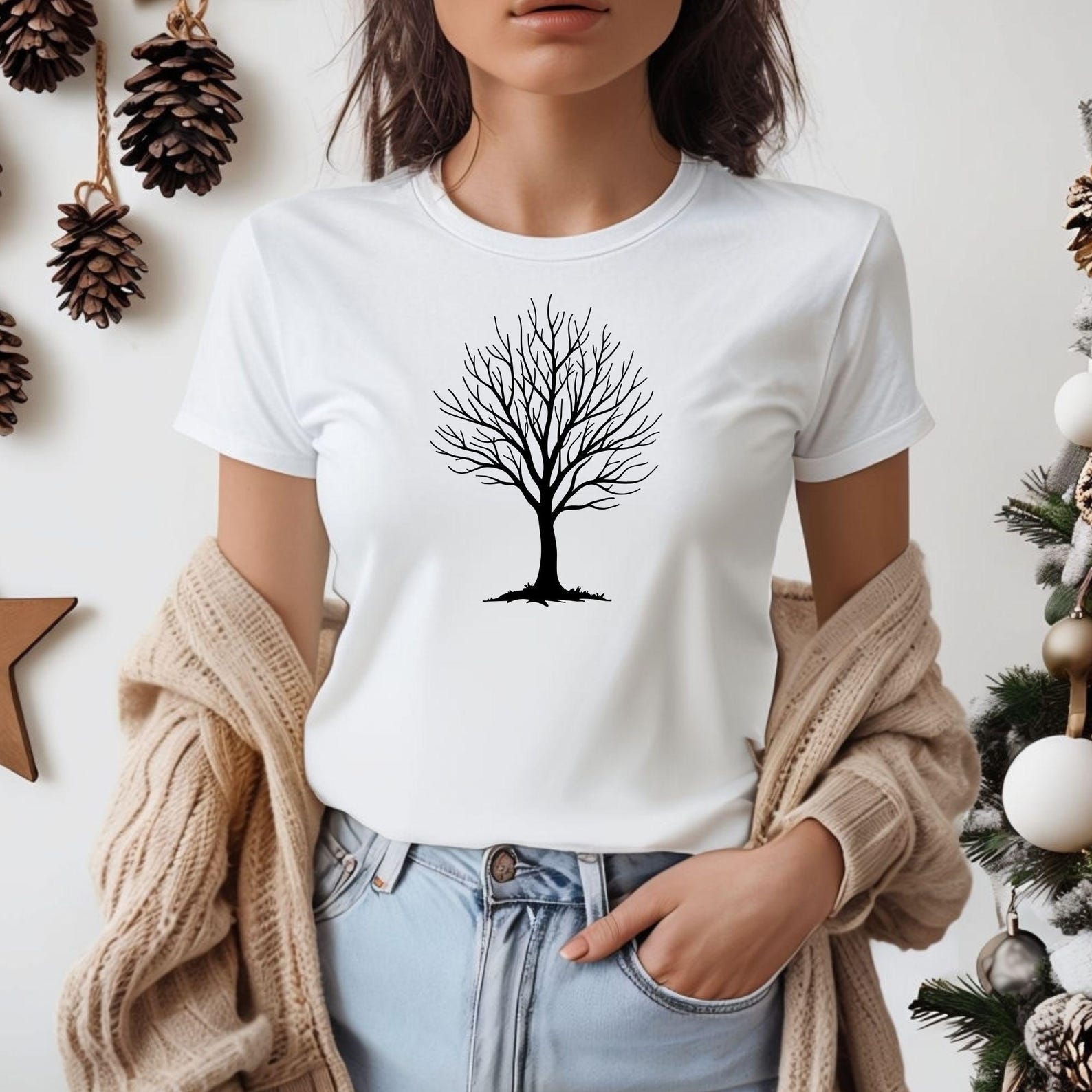 Bare Tree Svg Bundle, Leafless Tree Svg, Rustic Tree Svg, Tree Vector ...