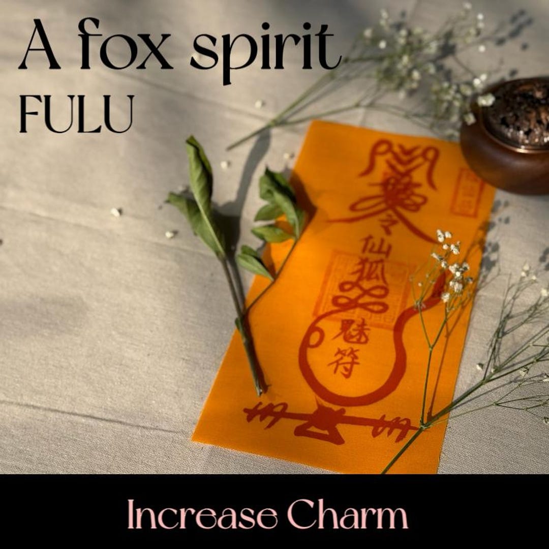 Blessed Chinese Taoism Fox Spirit Talisman for Personal Charm and ...