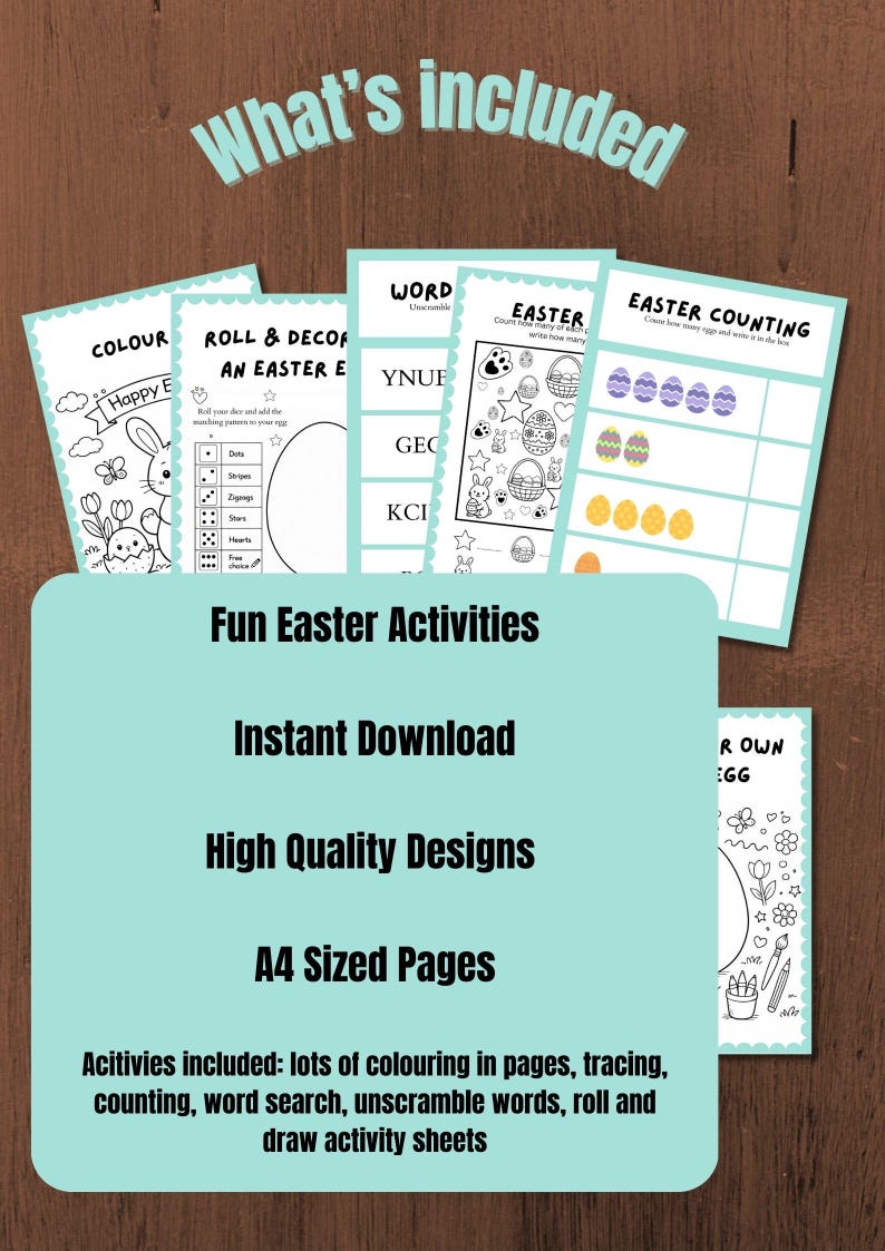 Easter Activity Pack & Bundle for Kids | Preschool–year 4 | Printable ...