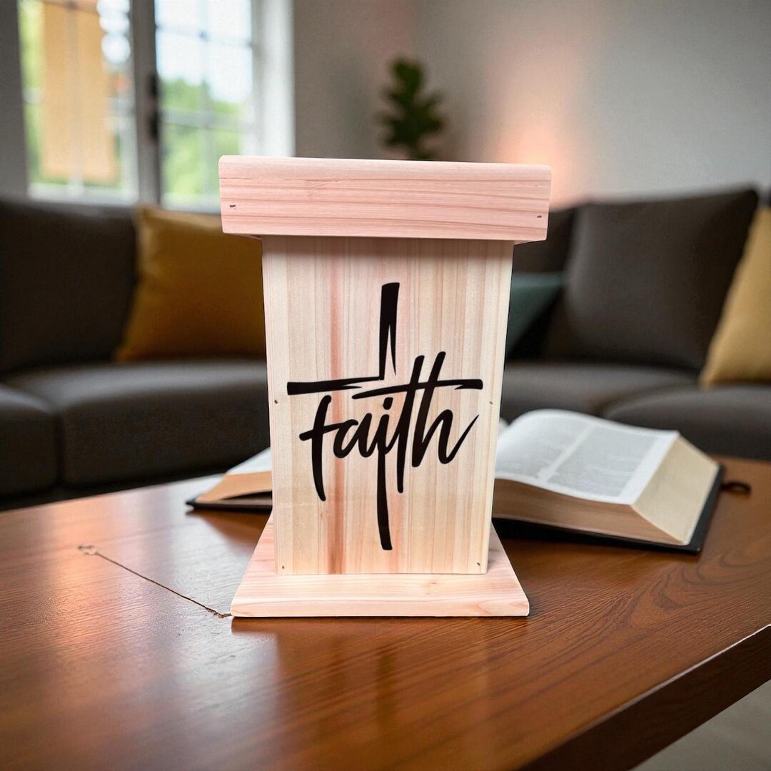 Cedar Faith Lantern | Christian Décor With “faith” Cutout | Prayer Room ...