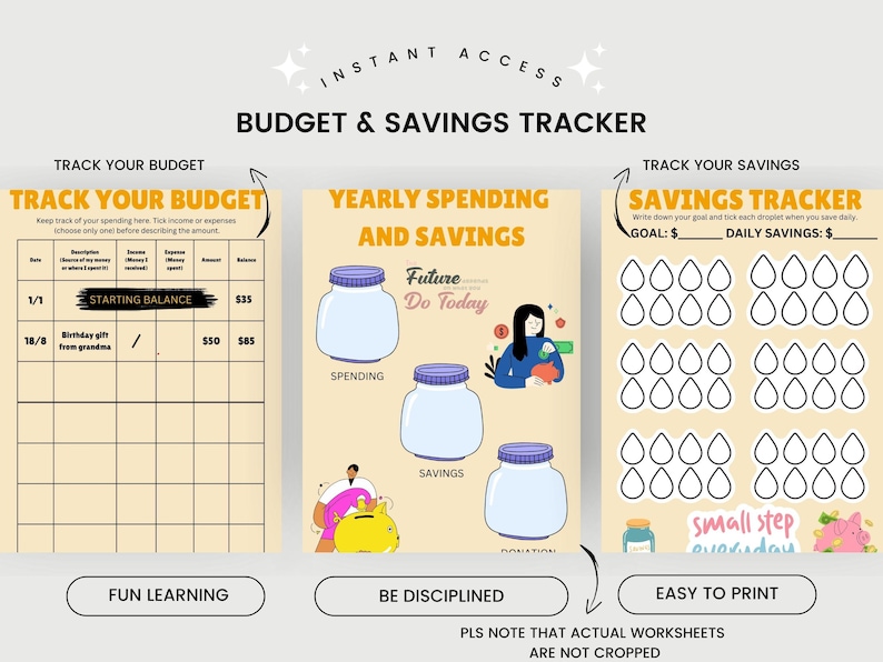 Budget Worksheet for Kids, Budget Exercises for Kids, Managing Finances ...