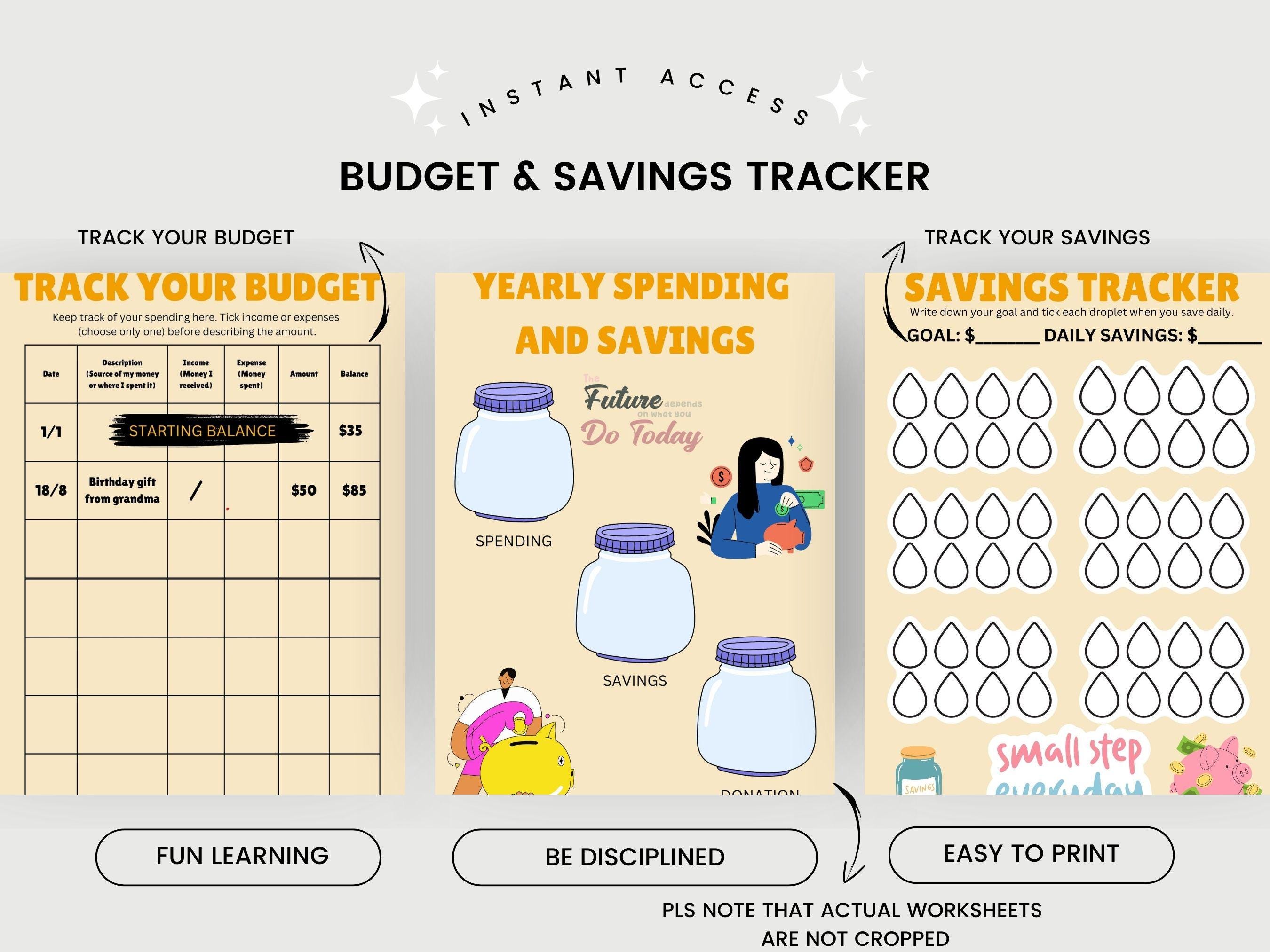 Budget Worksheet for Kids, Budget Exercises for Kids, Managing Finances ...