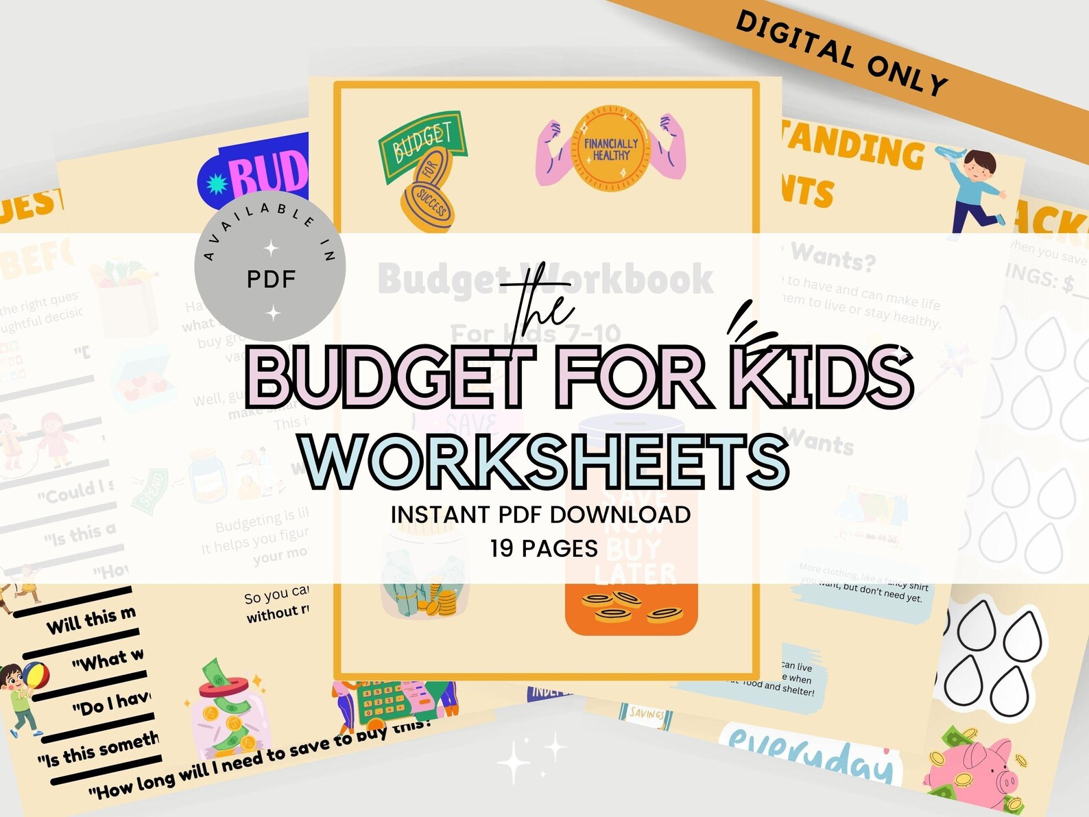 Budget Worksheet for Kids, Budget Exercises for Kids, Managing Finances ...