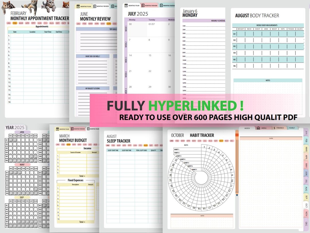 2025 Digital Life Planner BUNDLE LITE , Goodnotes Planner, iPad Planner ...