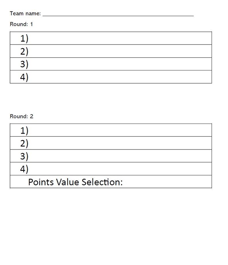 Printable Ready-to-use Trivia to Host Your Own Trivia Night. Includes ...