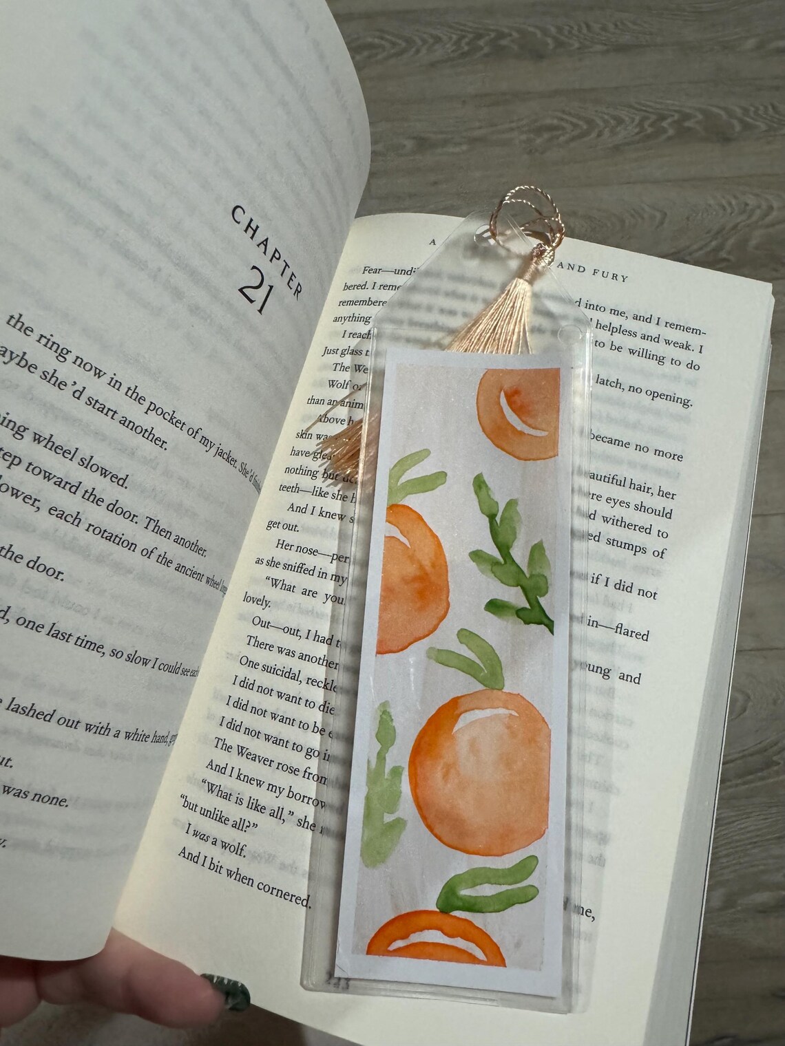 Colorful Fruit Hand Painted Bookmarks|fruit Bookmark|landscape|book ...