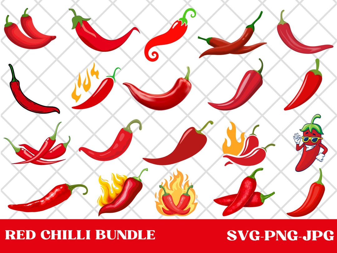 Chili Pepper SVG Files | Red Pepper SVG Cut Files | Hot Pepper Vector ...