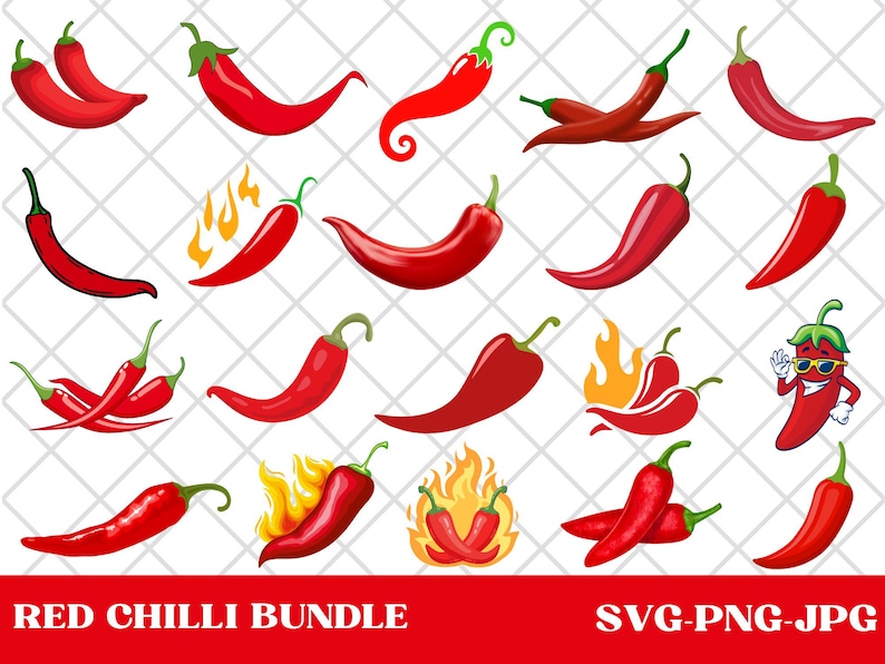 Chili Pepper SVG Files | Red Pepper SVG Cut Files | Hot Pepper Vector ...