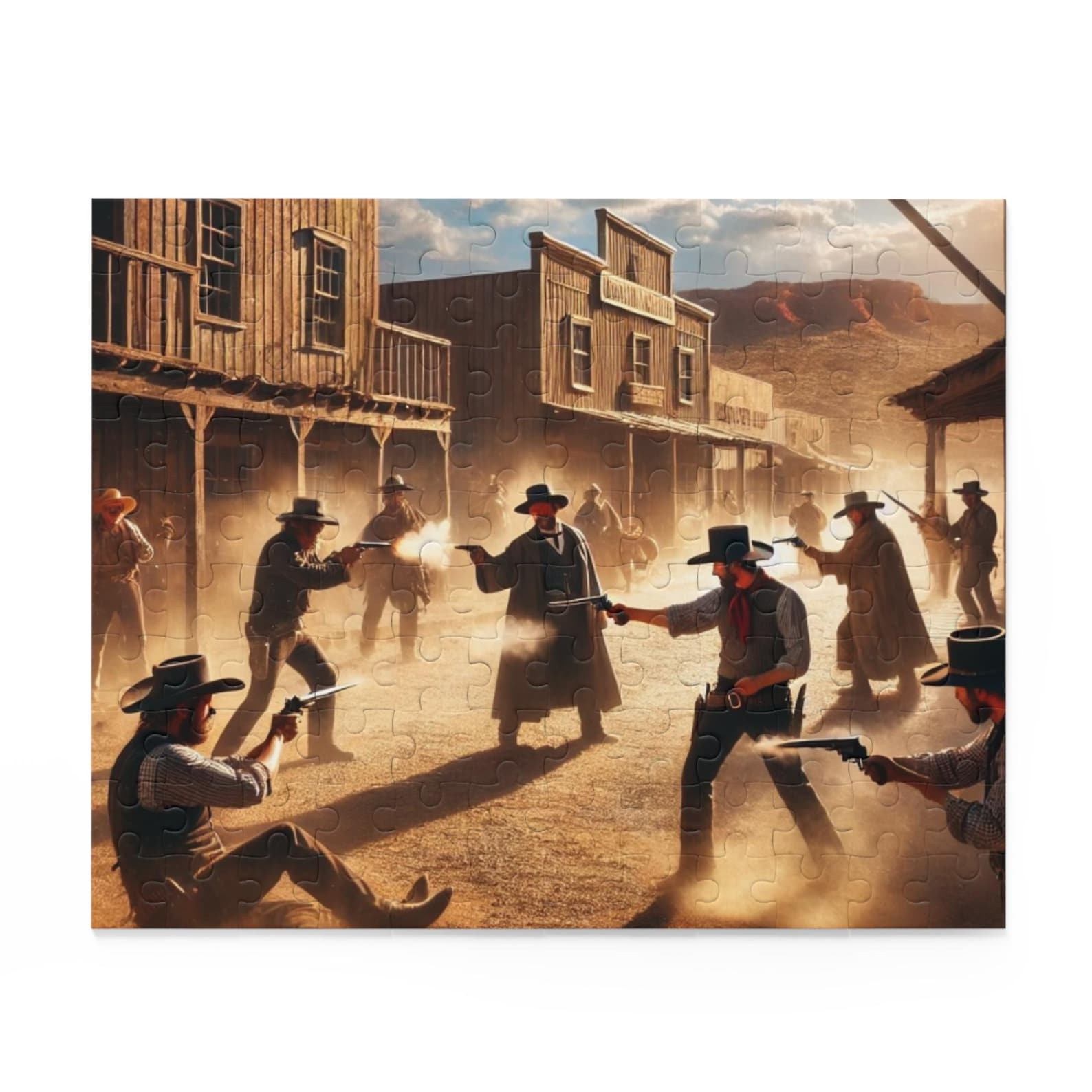 Dust and Gunfire: Western Shootout Puzzle (120, 252, 500-piece) - Etsy