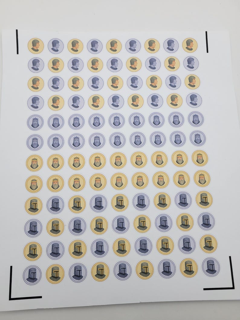 Catan Cities and Knights Replacement Pieces With Custom Sticker Knights ...