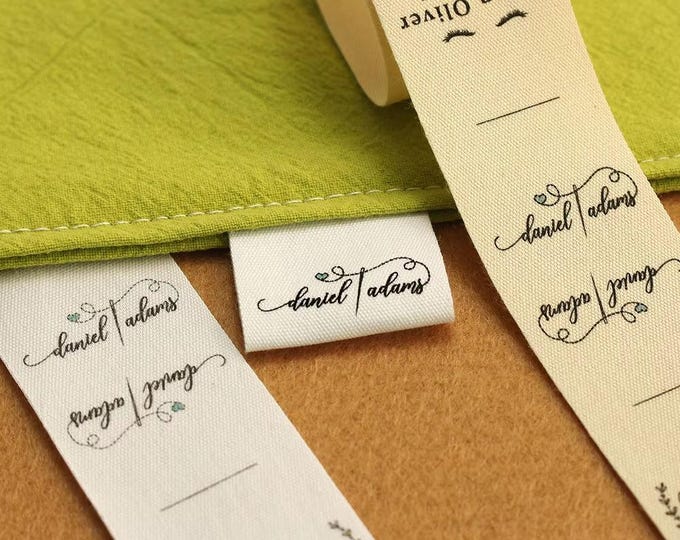 Square Fabric Labels for Handmade Items, Printed With Your Logo or Text ...