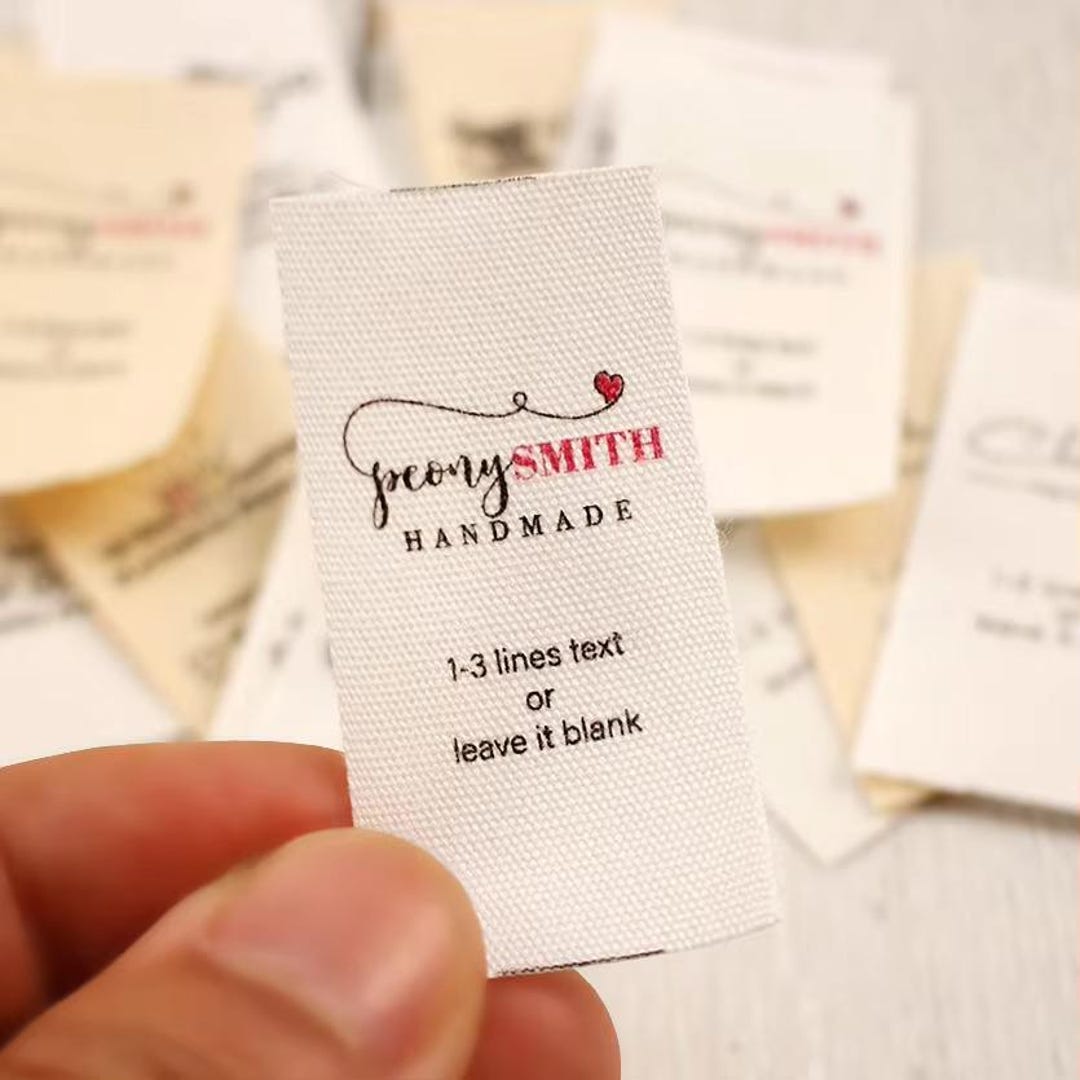 25x50mm Handmade Cotton Label With Logo or Text, Sewing Accessories ...