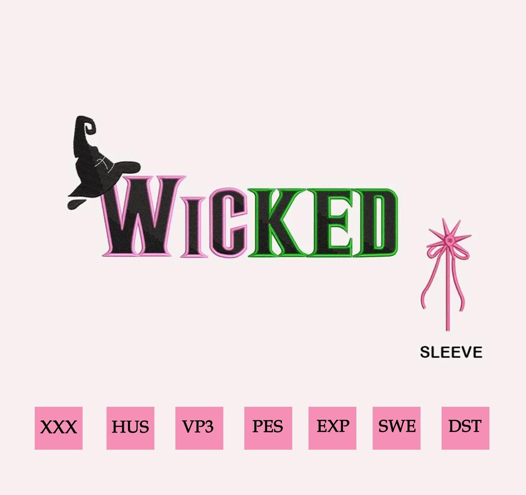 Wicked Machine Embroidery Design, Embroidery Design, Anniversary ...