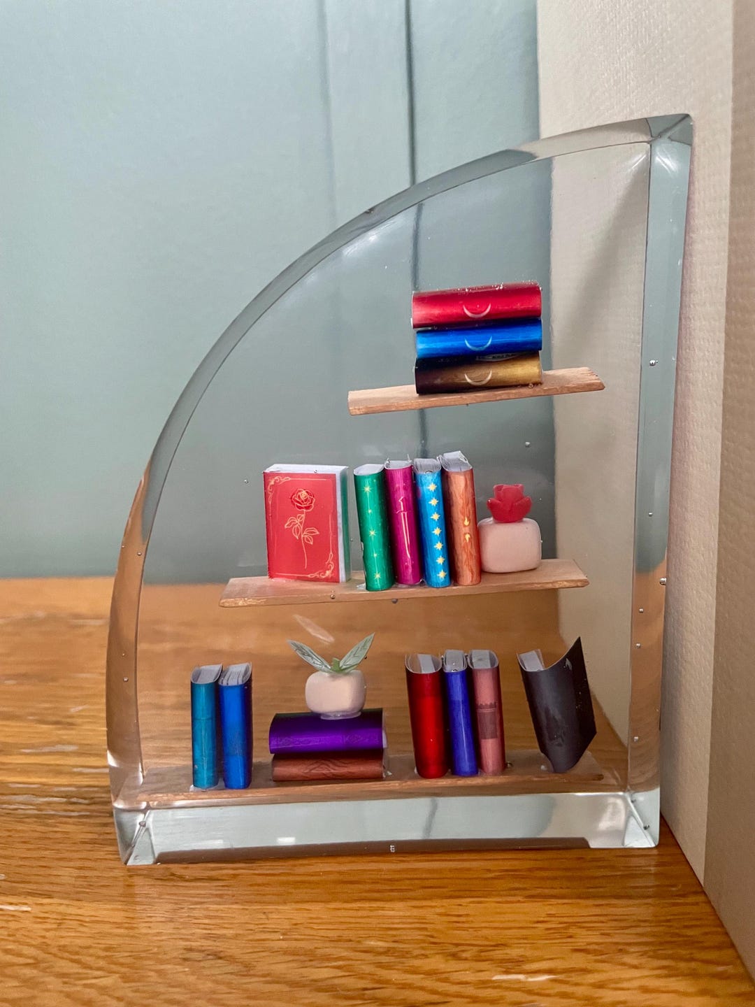 Handmade Mini Book Colorful Bookend for Fantasy Readers - Etsy