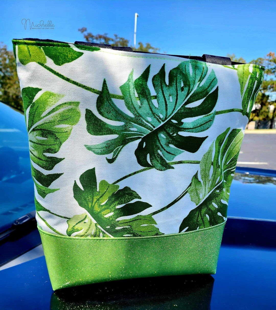 Tuesday Tote Bag Palm Leaf, Handmade Tote Bag, Knotted Thread Co ...