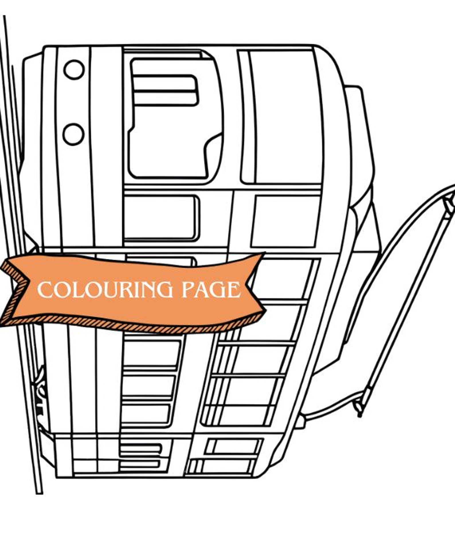 Trams - 10 Colouring Pages (printable PDF) - Etsy