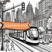 Cool Trams - 6 Colouring Pages (printable PDF) - Etsy