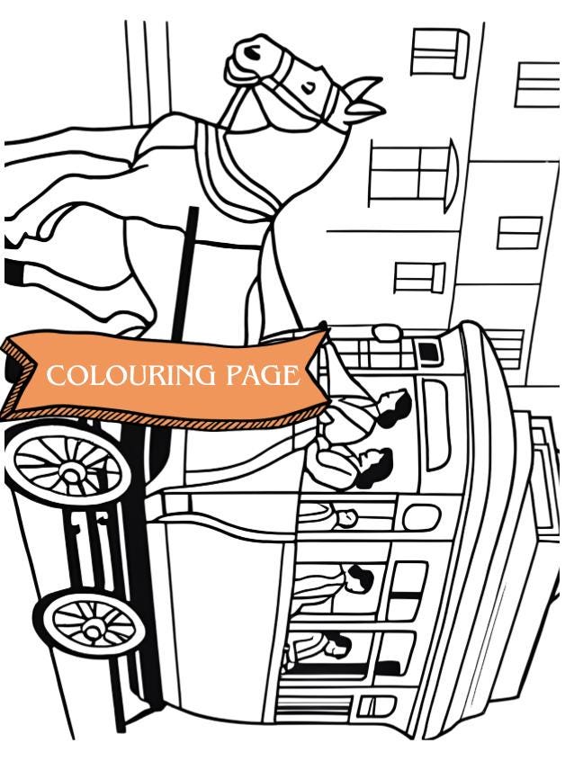 Trams - 10 Colouring Pages (printable PDF) - Etsy