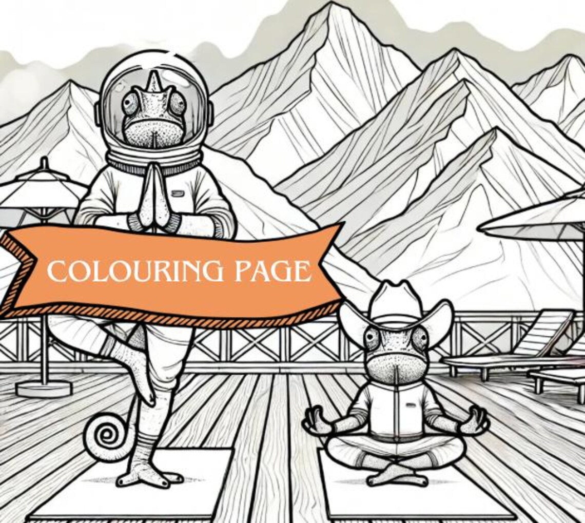 Chill Chameleons - 6 Colouring Pages (printable PDF) - Etsy