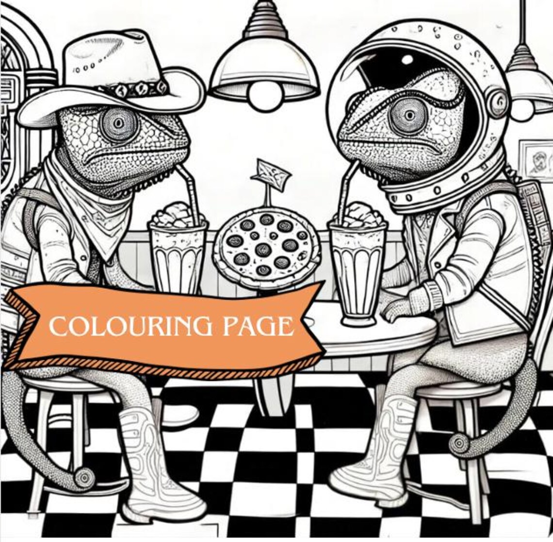 Chill Chameleons - 6 Colouring Pages (printable PDF) - Etsy