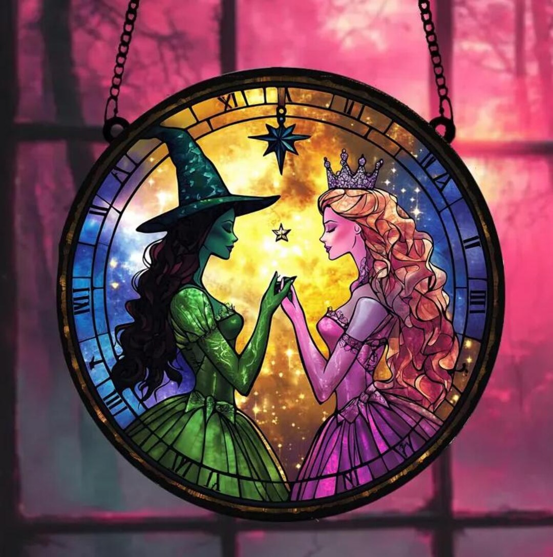 Witches of Oz Window Hanging, Elphaba and Glinda Besties Acrylic ...
