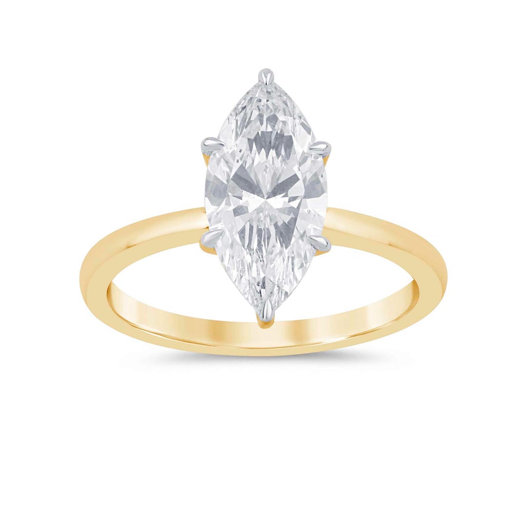 Certified 2.00 CTW VS Marquise Cut Lab Grown Diamond Solitare Ring in ...