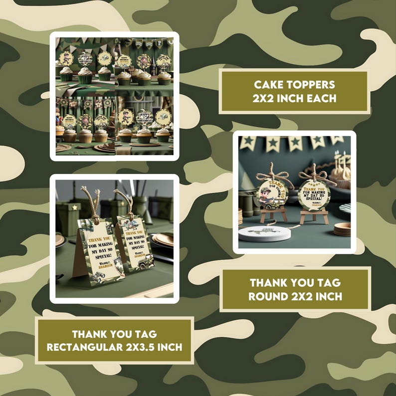 Army Military Birthday Party Bundle, Military Birthday Party Bundle ...