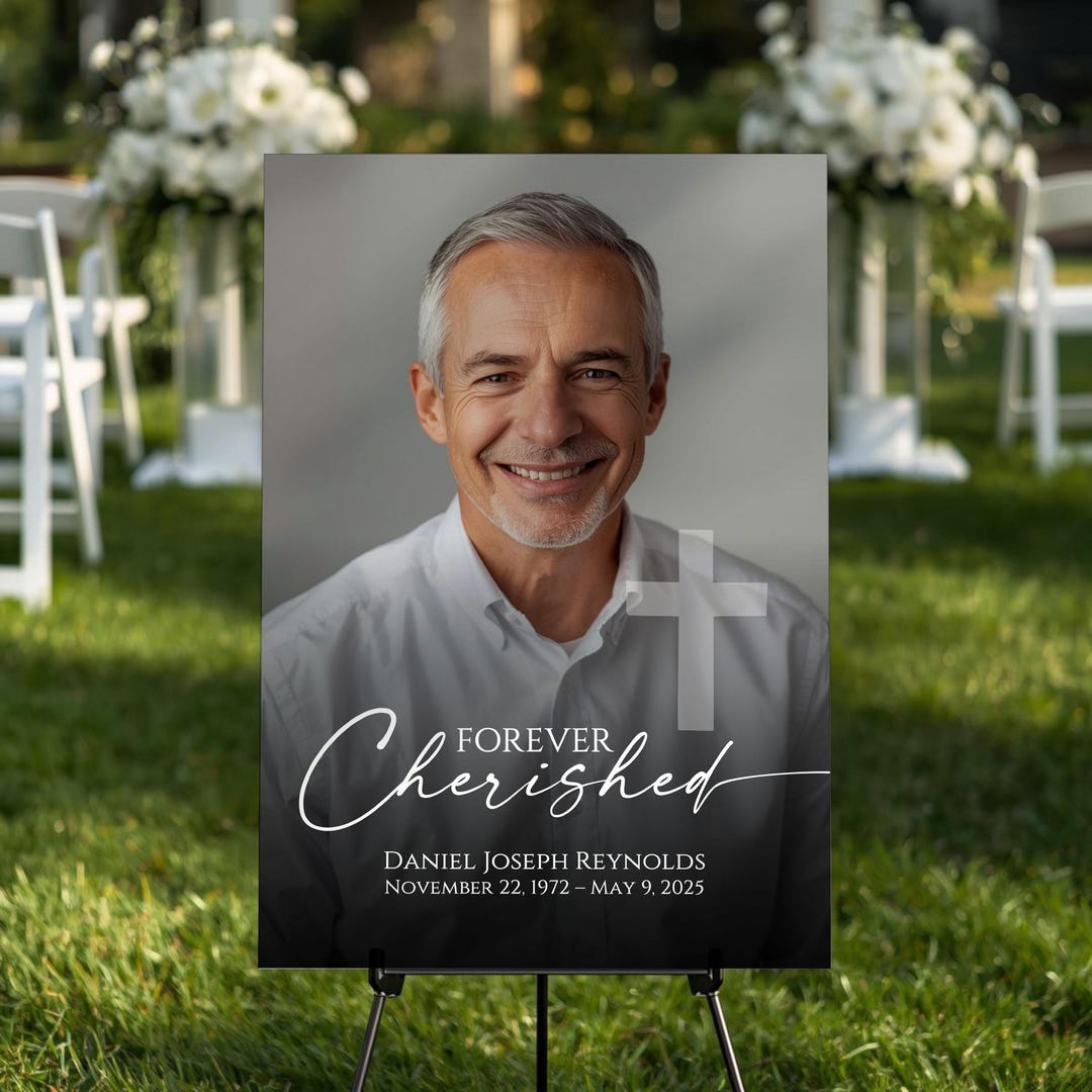 Memorial Welcome Sign Template, Celebration of Life Poster Printable ...