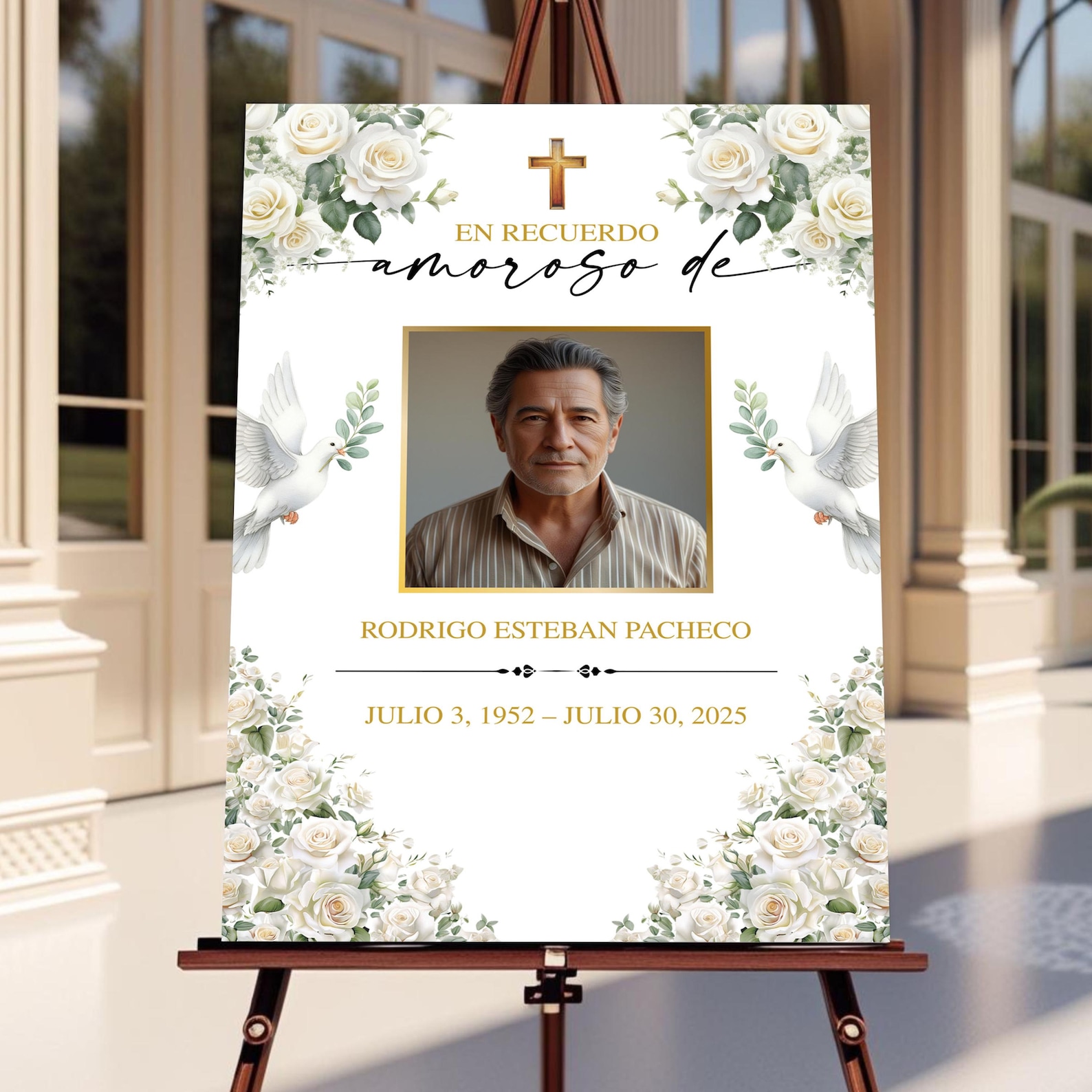 Editable Spanish Funeral Welcome Sign, Memorial Poster, Cartel ...