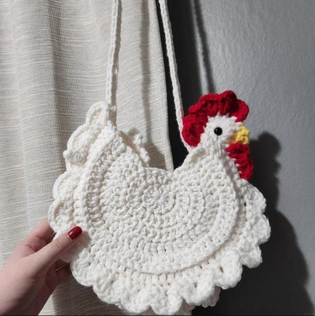 Crochet Pattern Chicken Purse Crochet Pattern Basket Chicken Crochet ...