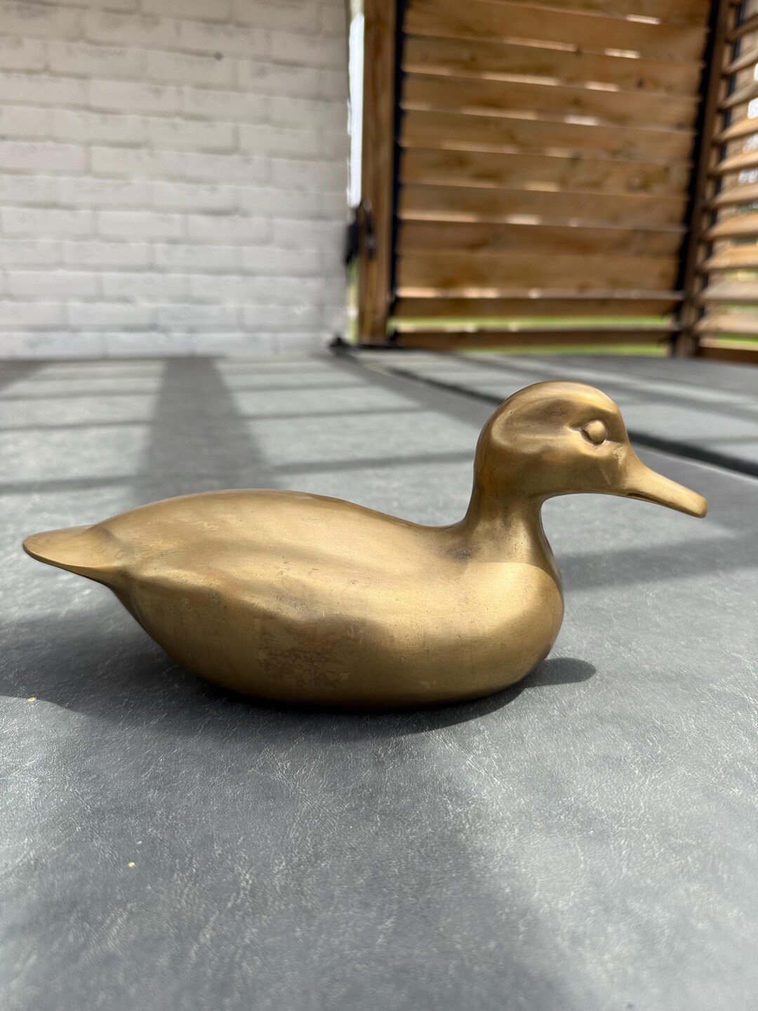 Vintage Large Brass Duck - Etsy