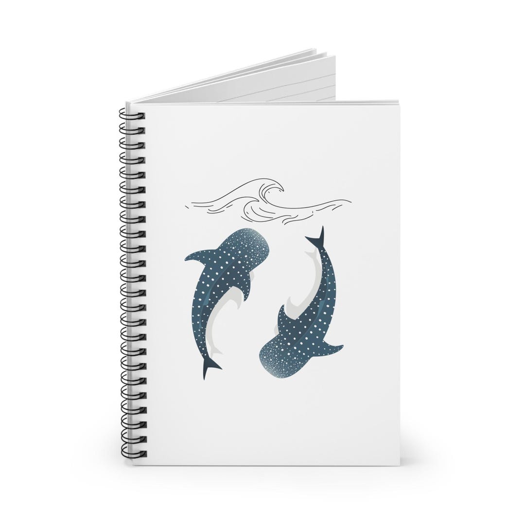 Spiral Notebook - Whale Shark Design, Great Gift for Ocean Lovers ...