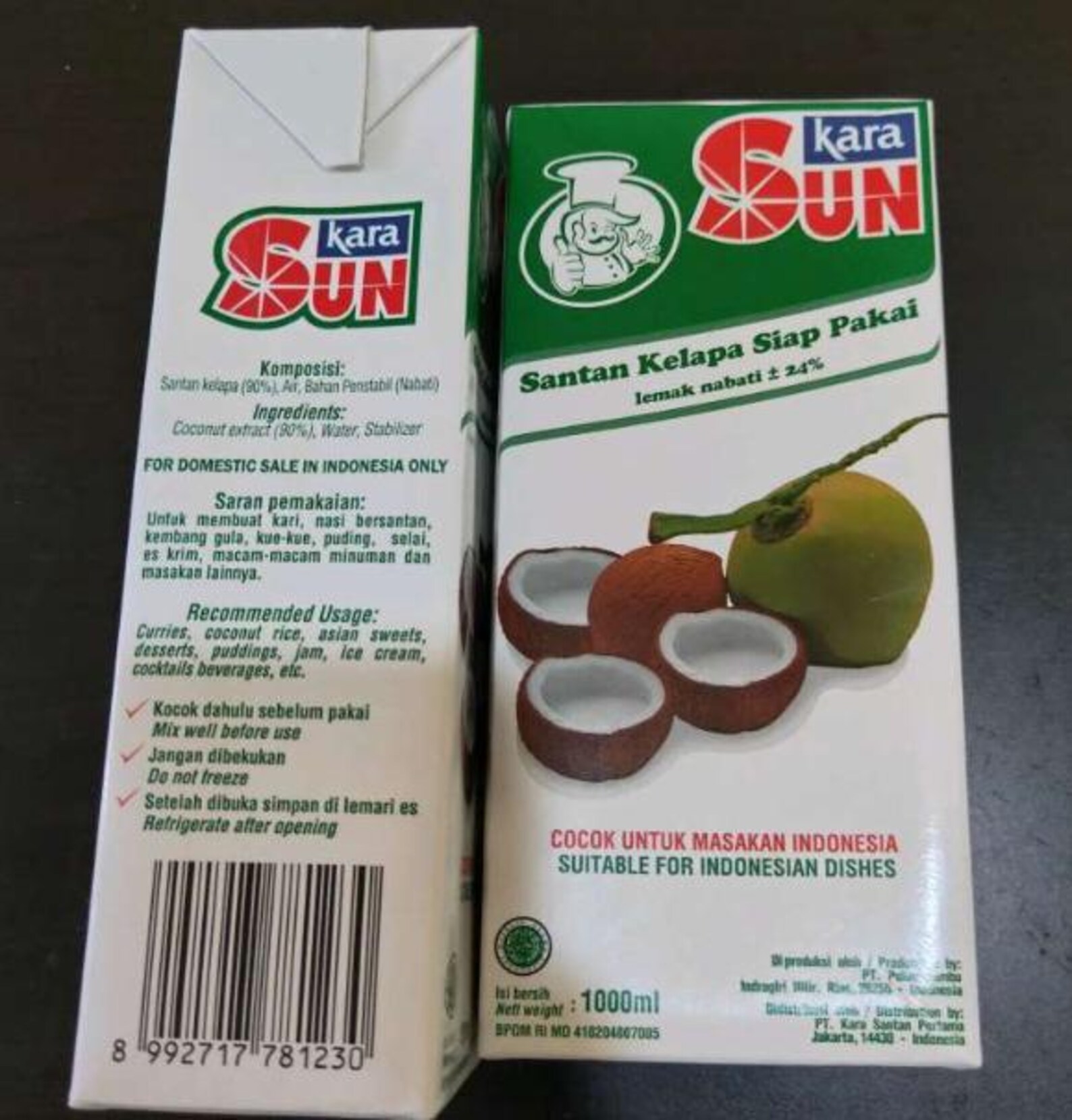 Santan Kara Indonesian Coconut Milk 1L - Etsy