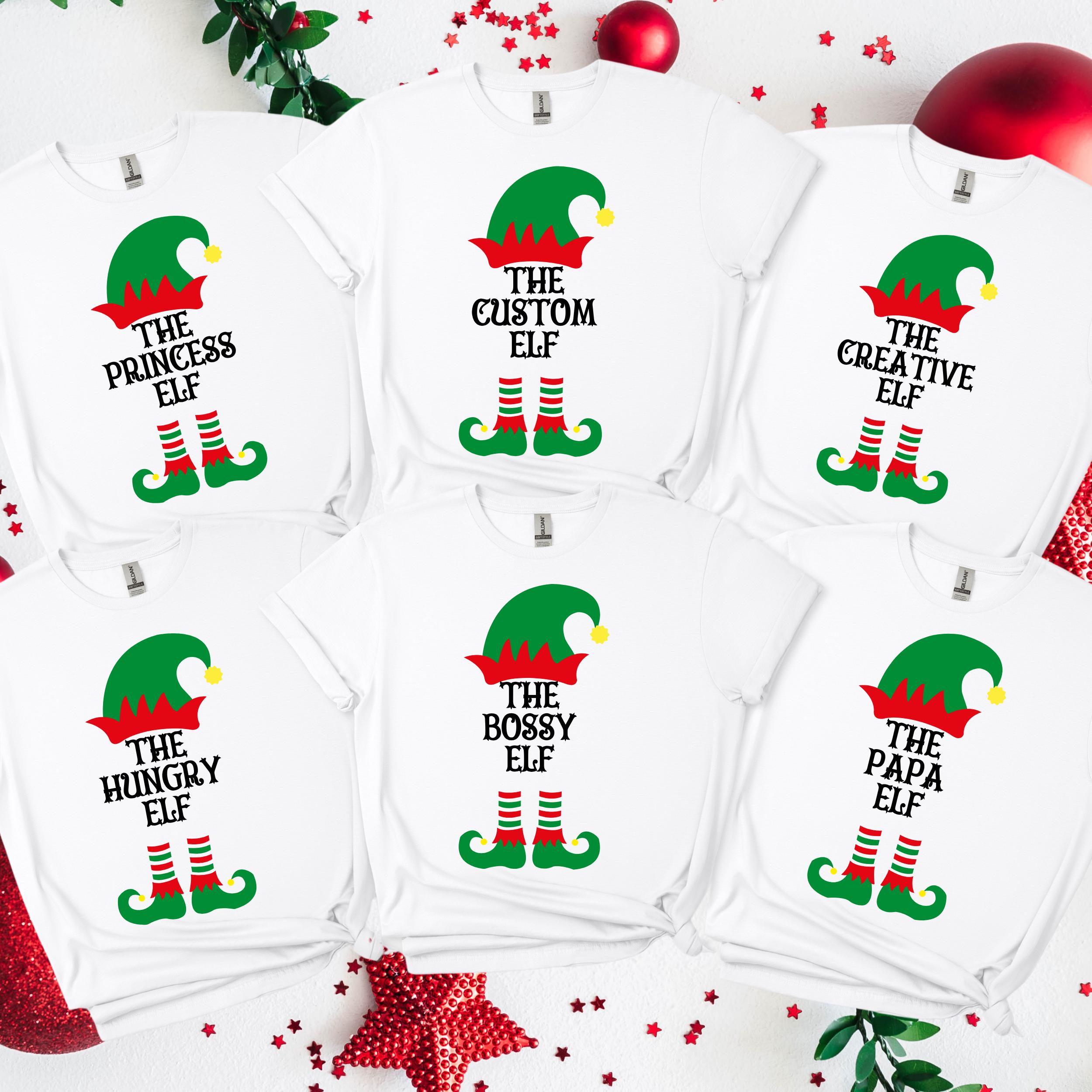 Custom Elf Christmas Shirts,matching Family Holiday Tees,funny ...