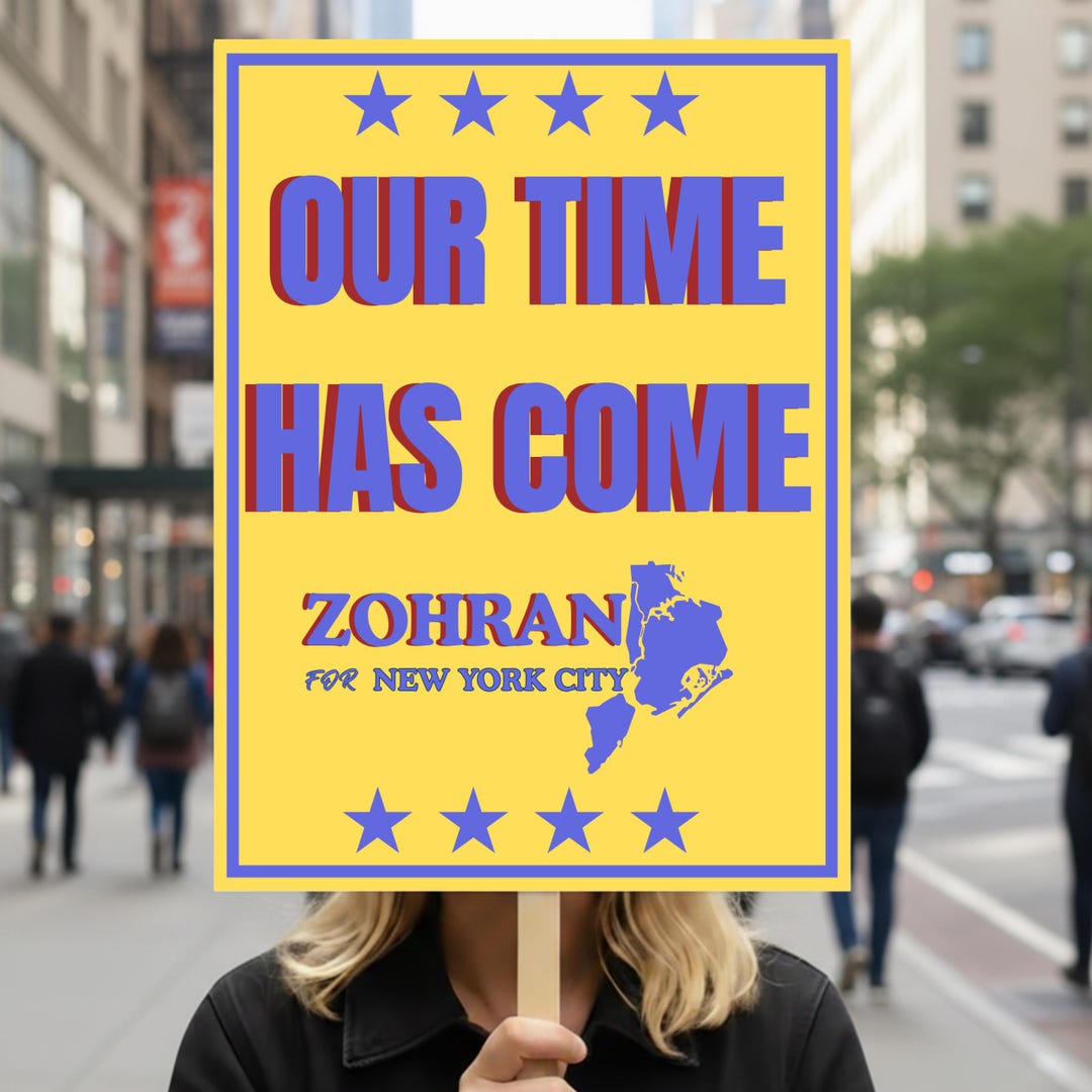 Zohran Mamdani for New York City Mayor 2025 Election Yard Sign ...