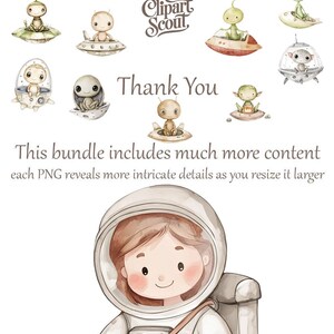 Cute Astronaut Clipart Bundle - Space, Planets, Aliens UFO PNG ...