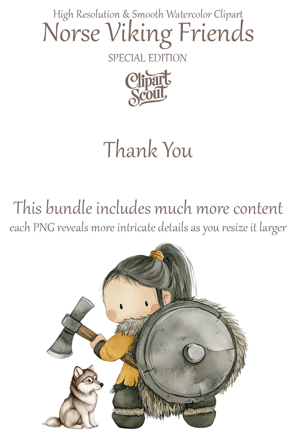 Cute Viking Clipart Norse Bundle - Cute Printable Watercolor Clipart ...