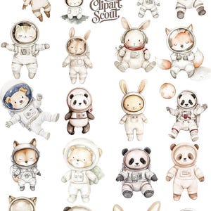 Cute Astronaut Clipart Bundle - Space, Planets, Aliens UFO PNG ...