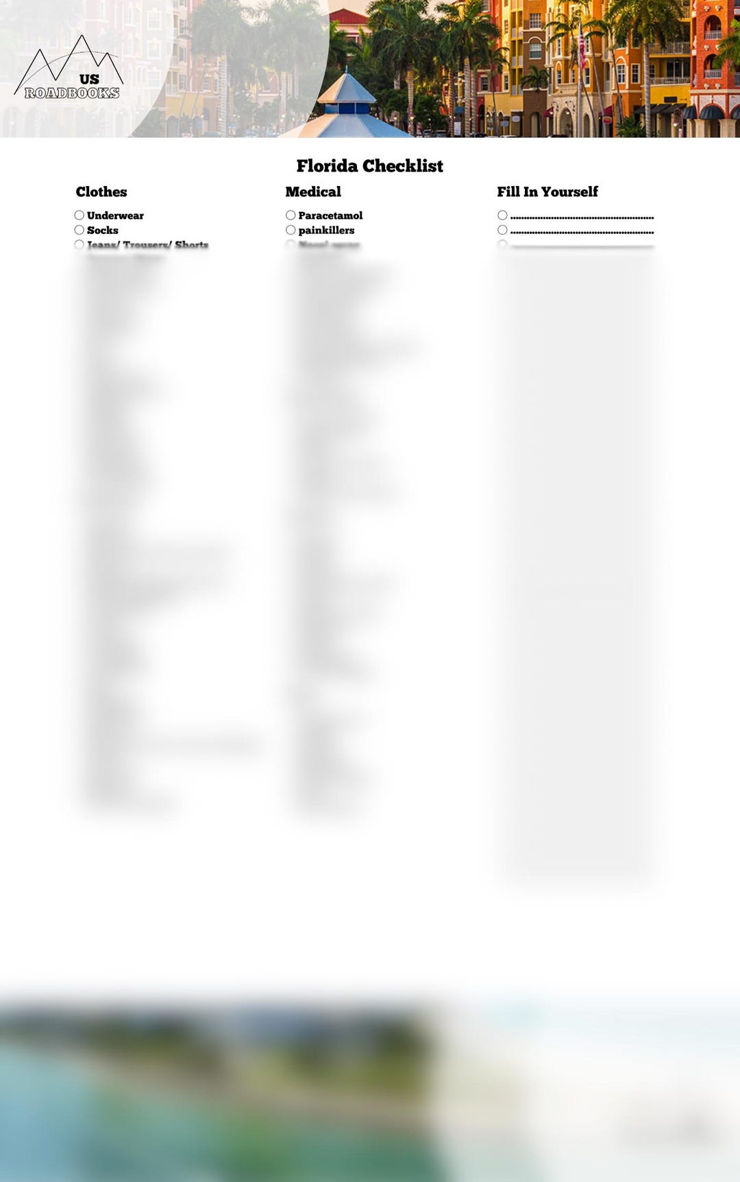 Florida Travel Checklist | Checklist | Never Forget Essentials ...